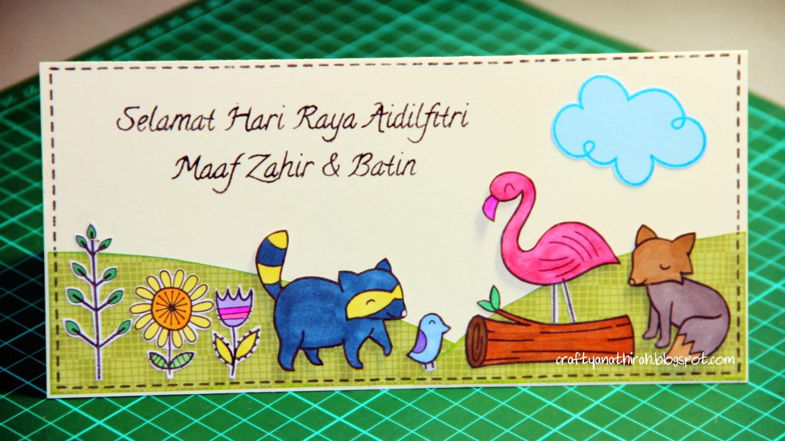 craftyanathirah: RAYA card for kids...it's really exciting!