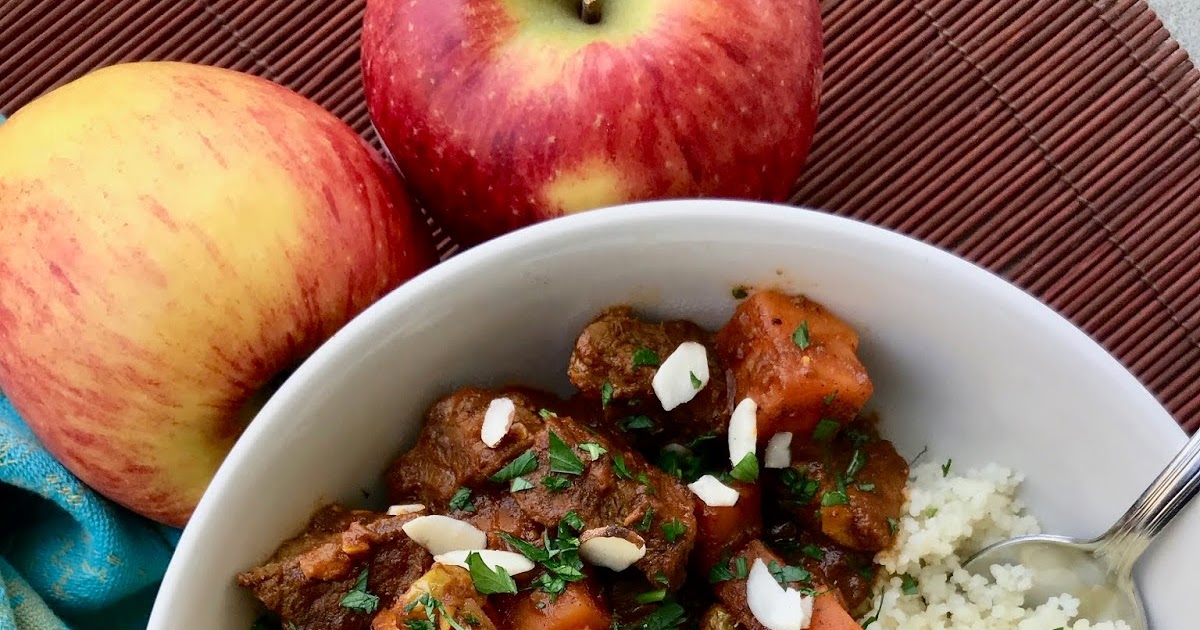 Savory Moments: Moroccan apple and sweet potato beef stew #AppleWeek