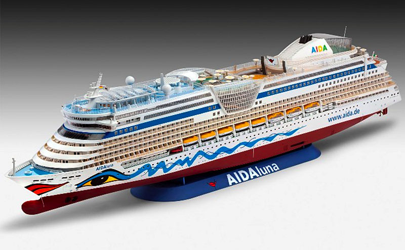 REVELL AIDA LINES CRUISE SHIP - DISPLAY PIX OF FINISHED KIT ~ Megamag 2