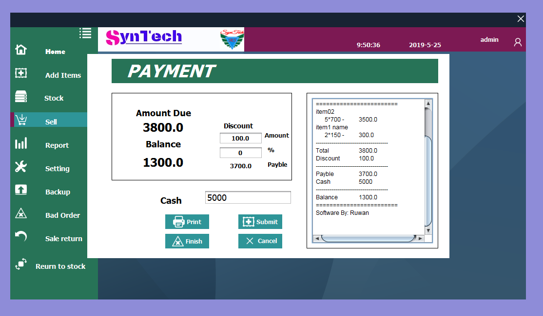 SynTech: Inventory Control System with modern GUI