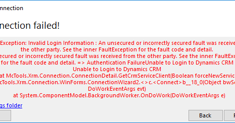 [Resolved] XRMToolbox - An unsecured or incorrectly secured fault was received from the other ...