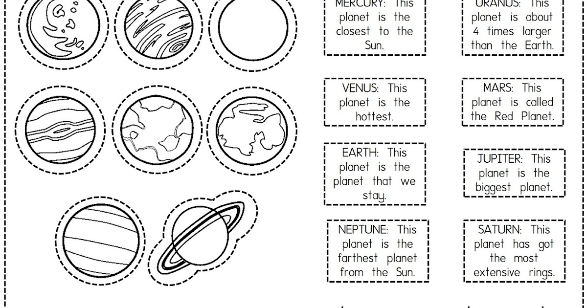 Solar System Cut And Paste