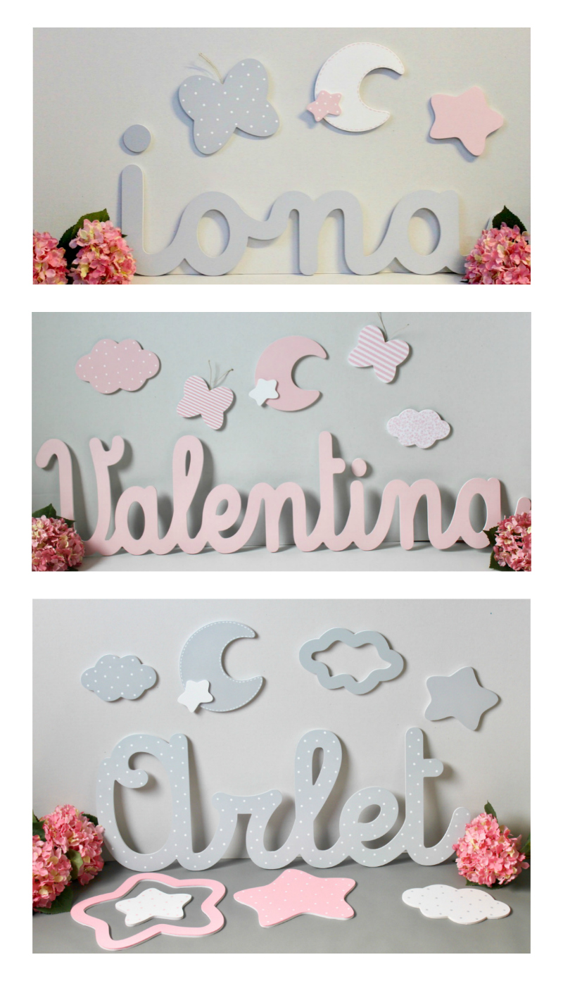 IDEAS de decoración con letras y nombres