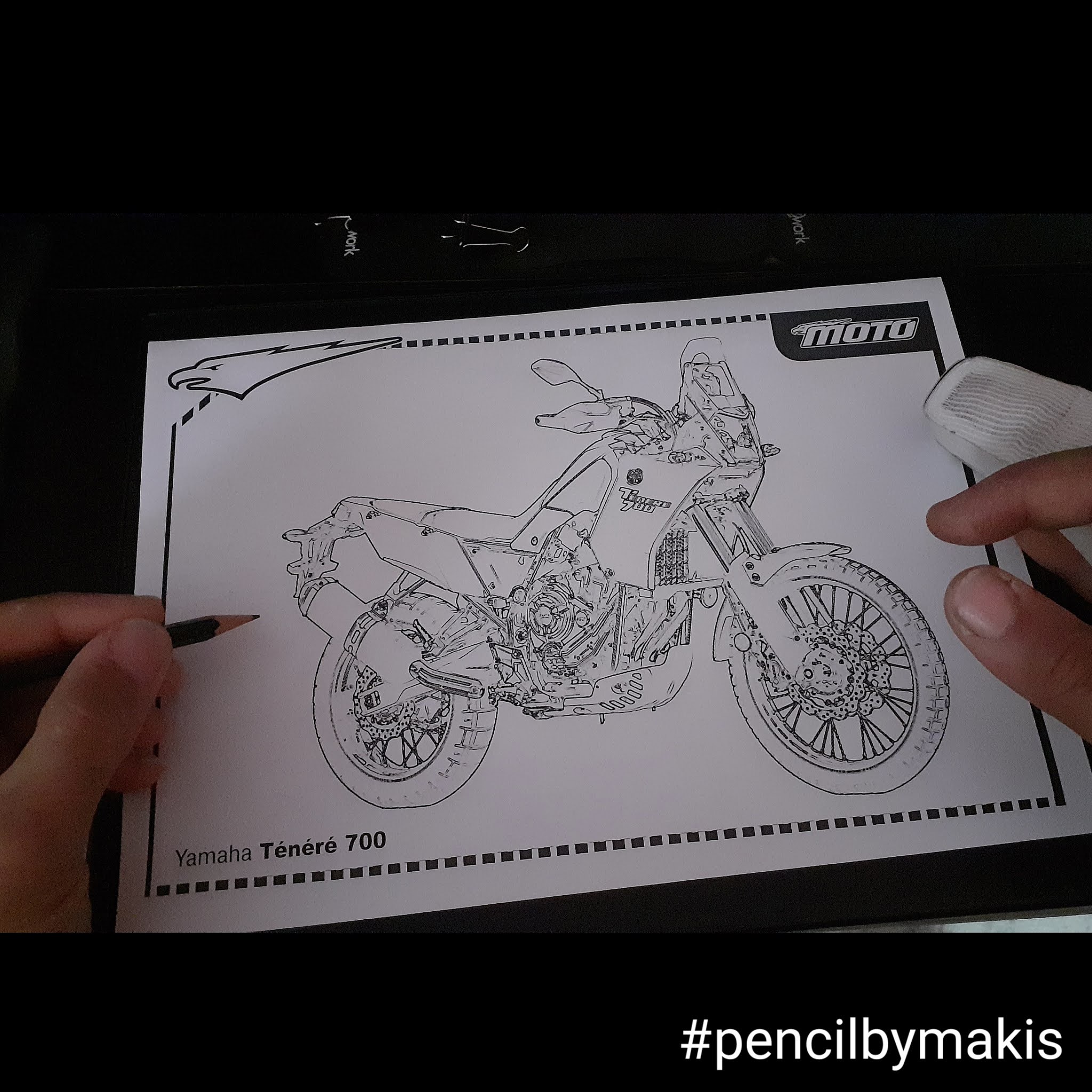 Daily Drawings - Yamaha Tenere 700 Drawing