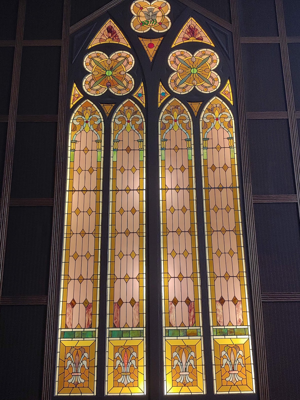 Historic LDS Architecture: Coalville Tabernacle: Stained Glass Detail ...