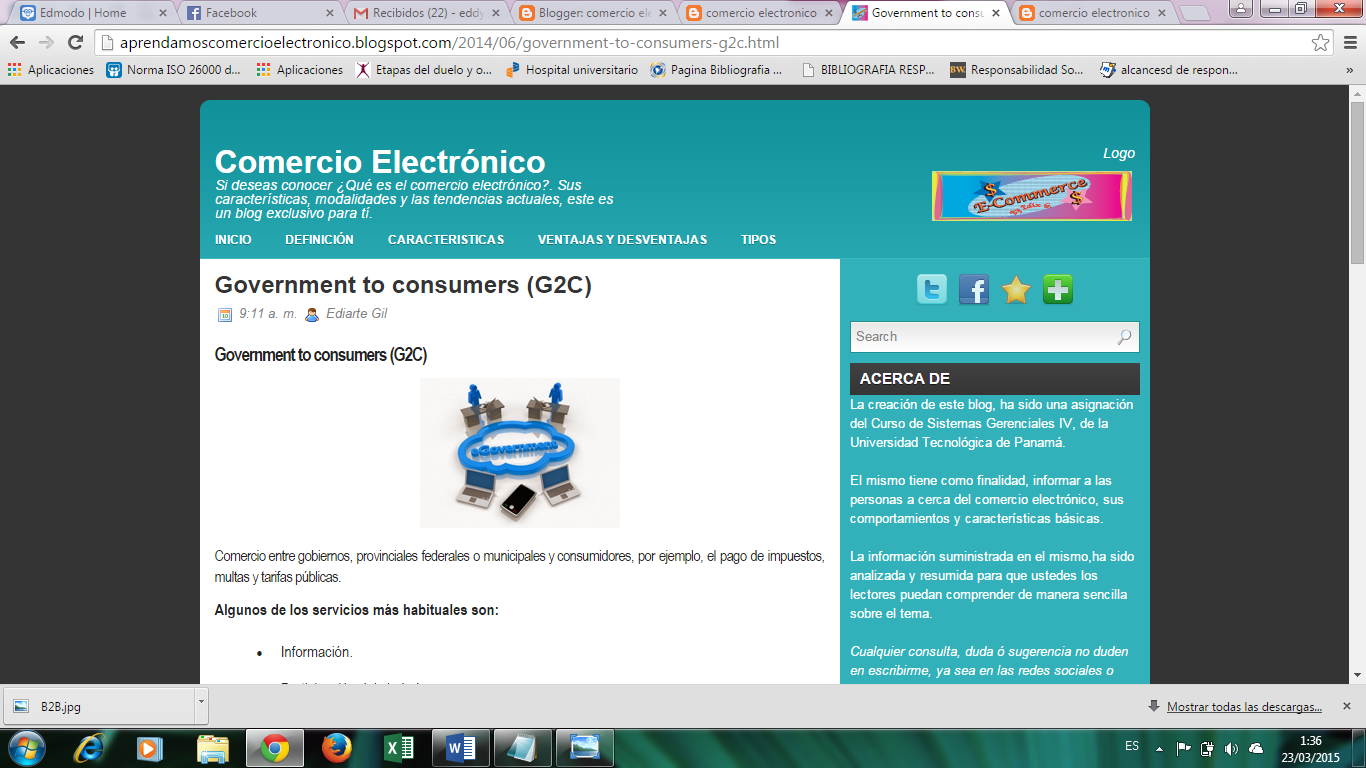 comercio electronico: Government to consumers (G2C)