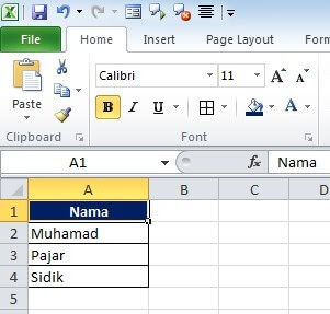 Cara Tab Di Excel