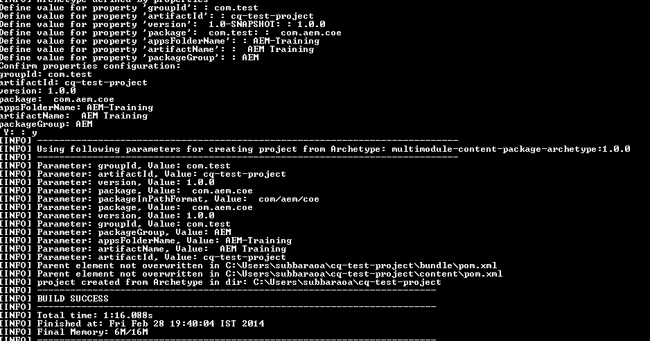 Create an Adobe CQ Maven archetype project - AEM Tutorials for Beginners Create an Adobe CQ Maven archetype project - AEM Tutorials for Beginners
