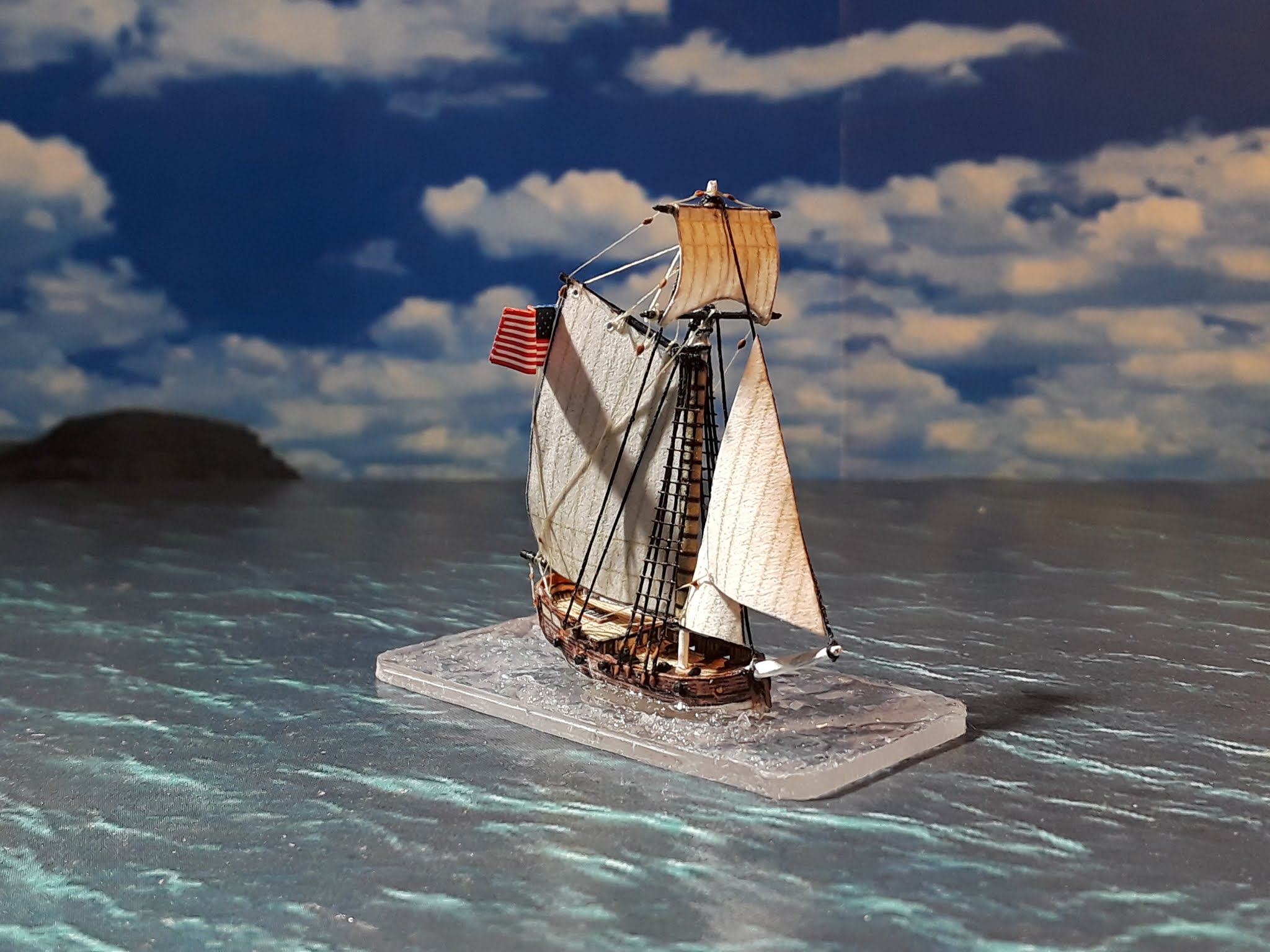 A Miniatures Hobby Room: 1/700 Scale 10 Gun Sloop