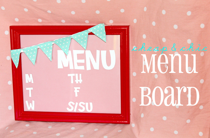 (crafting on a dime) diy menu board - See Vanessa Craft