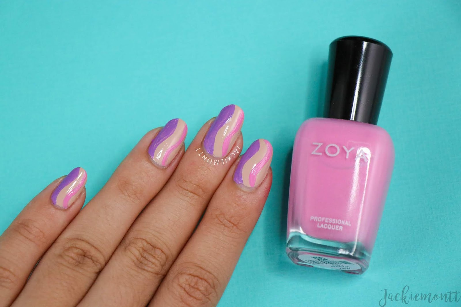 60s Wave Nail Art Tutorial - JACKIEMONTT