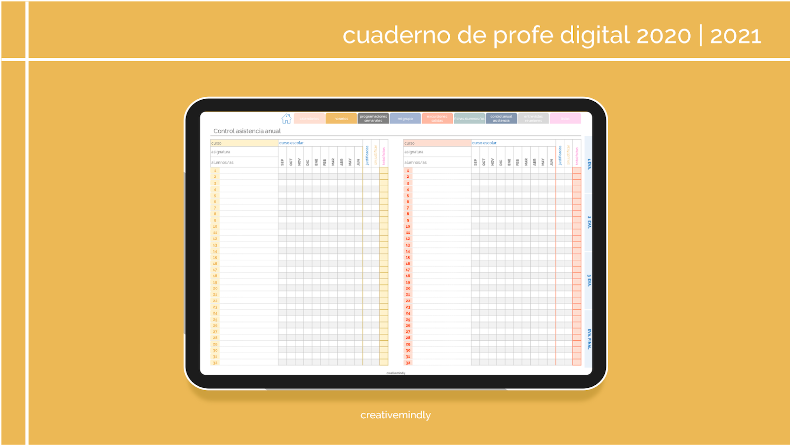 Creative Mindly: Pack agenda y cuaderno profe digital 2020 2021