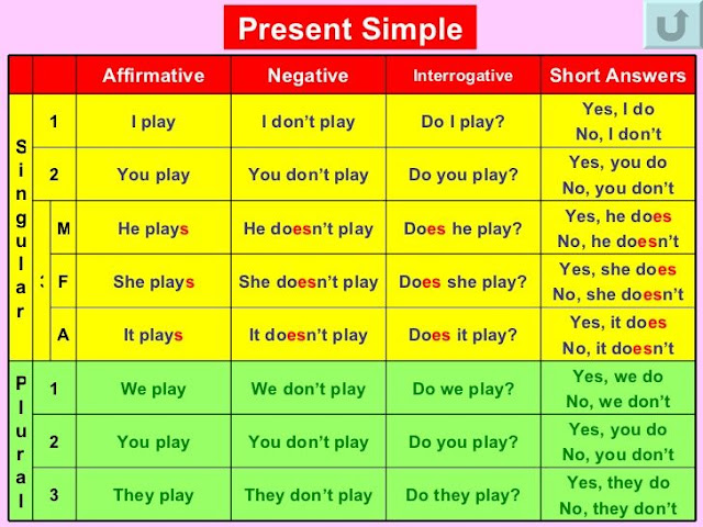 English 1: Presente Simple