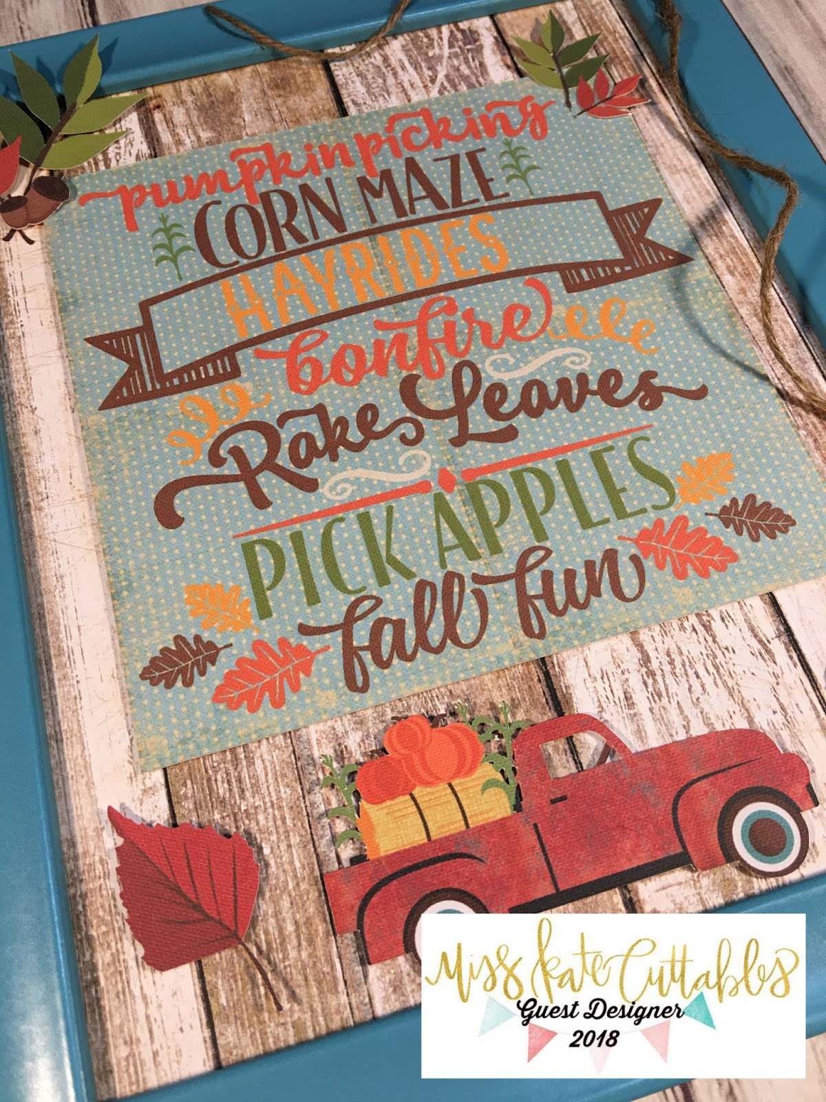 Fall Fun Frame - Miss Kate Cuttables Guest Designer