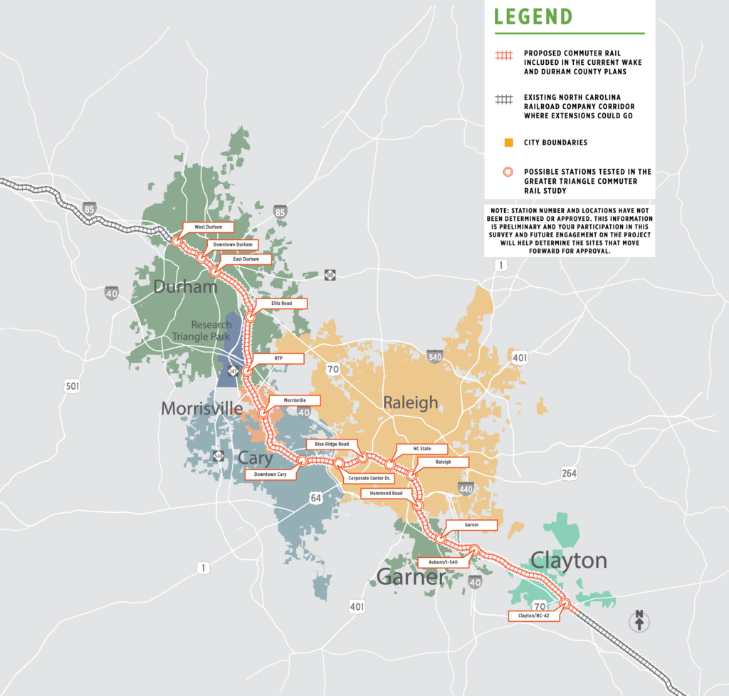 GoTriangle seeking public input on Commuter Rail between Clayton and Durham