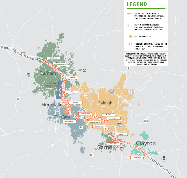 GoTriangle seeking public input on Commuter Rail between Clayton and Durham