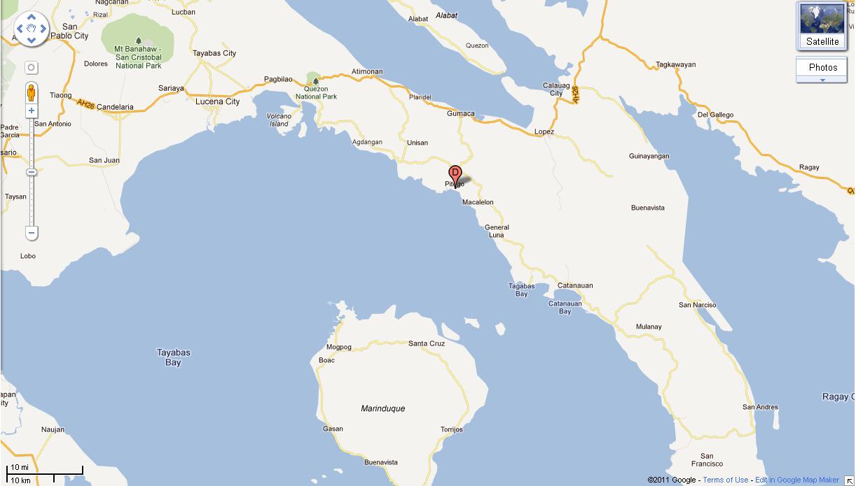 Map - PITOGO, QUEZON