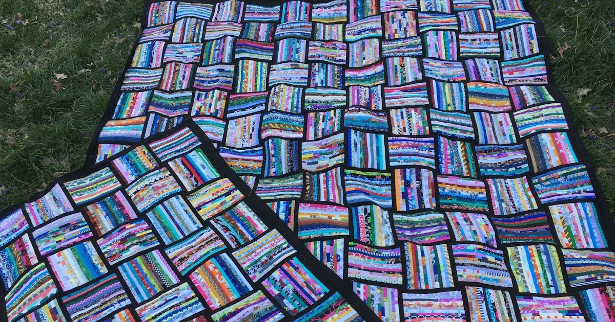 Show Me Sewing: Finishing the Weave String Pieced Scrap Quilt Tops