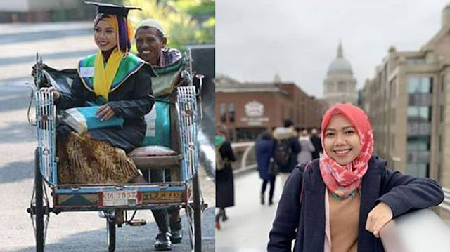 5 Foto Sukses Raeni, Anak Tukang Becak Lulusan S-3 London yang Viral, Lihat Usai Kembali ke ...