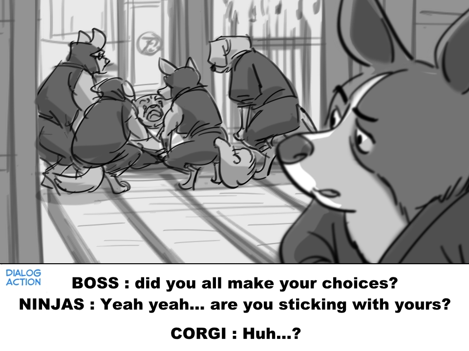 JOONKI PARK'S STORYBOARD PORTFOLIO: Ninja Corgi