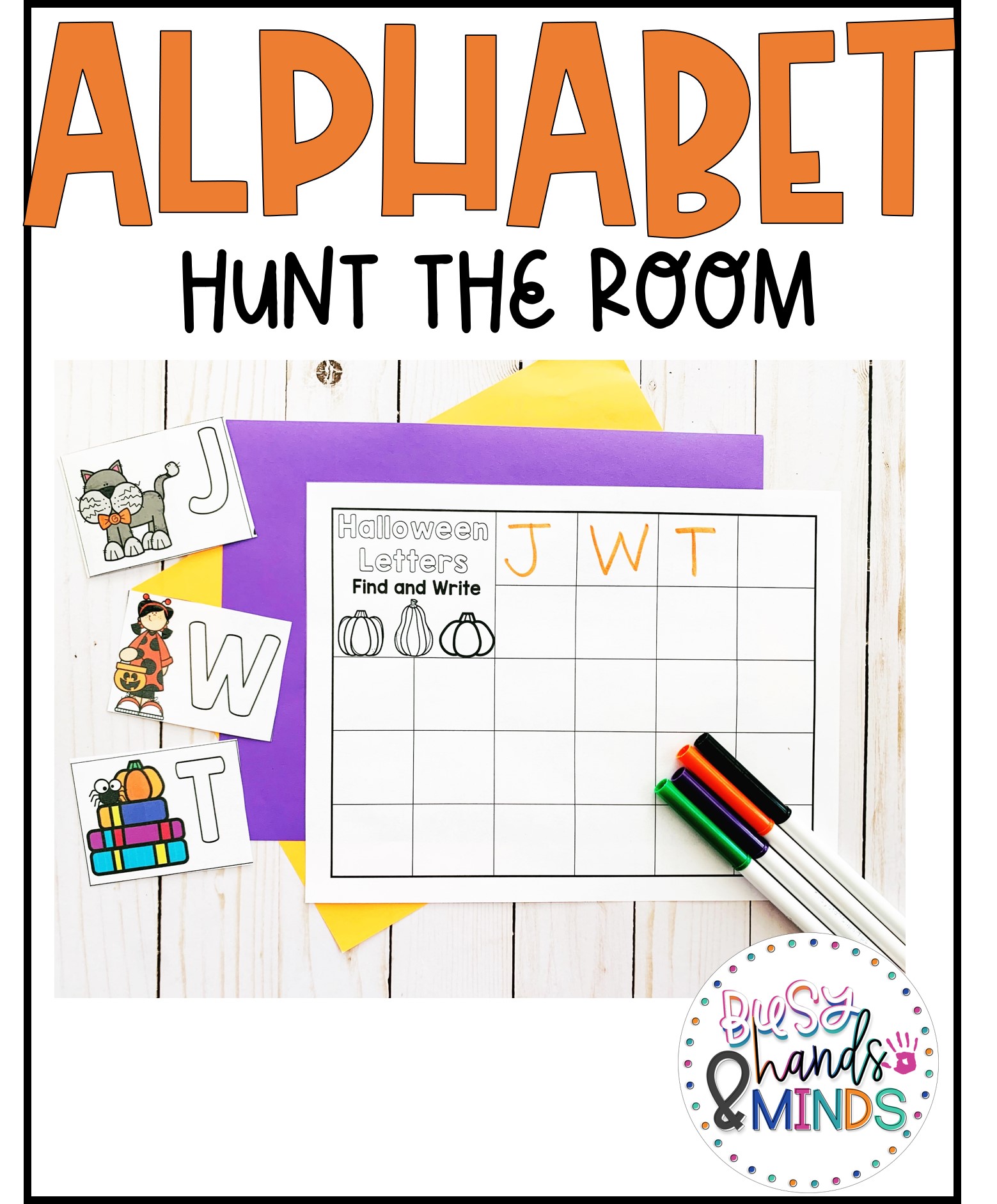 Alphabet Hunt the Room | Busy Hands and Minds