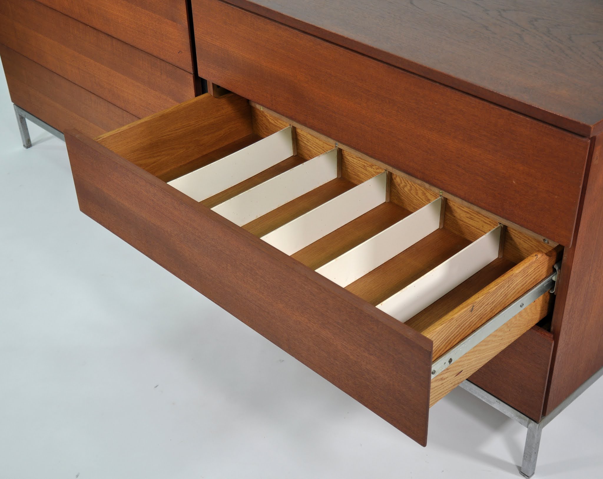 SELECT MODERN: Florence Knoll for Knoll Associates Walnut and Chromed ...