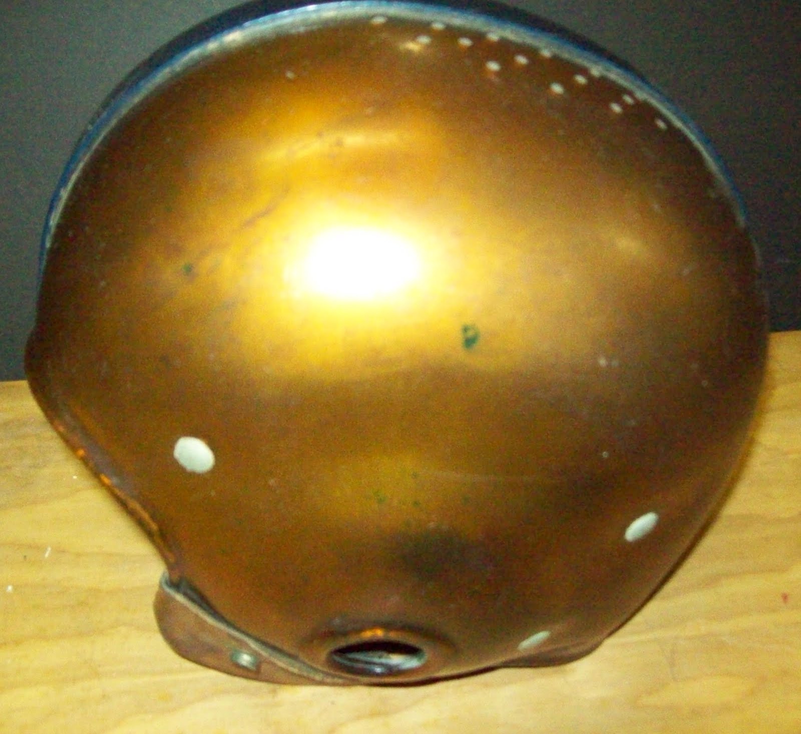 The Wearing Of the Green (and Gold): 1950s Clear Shell Packer Helmet?