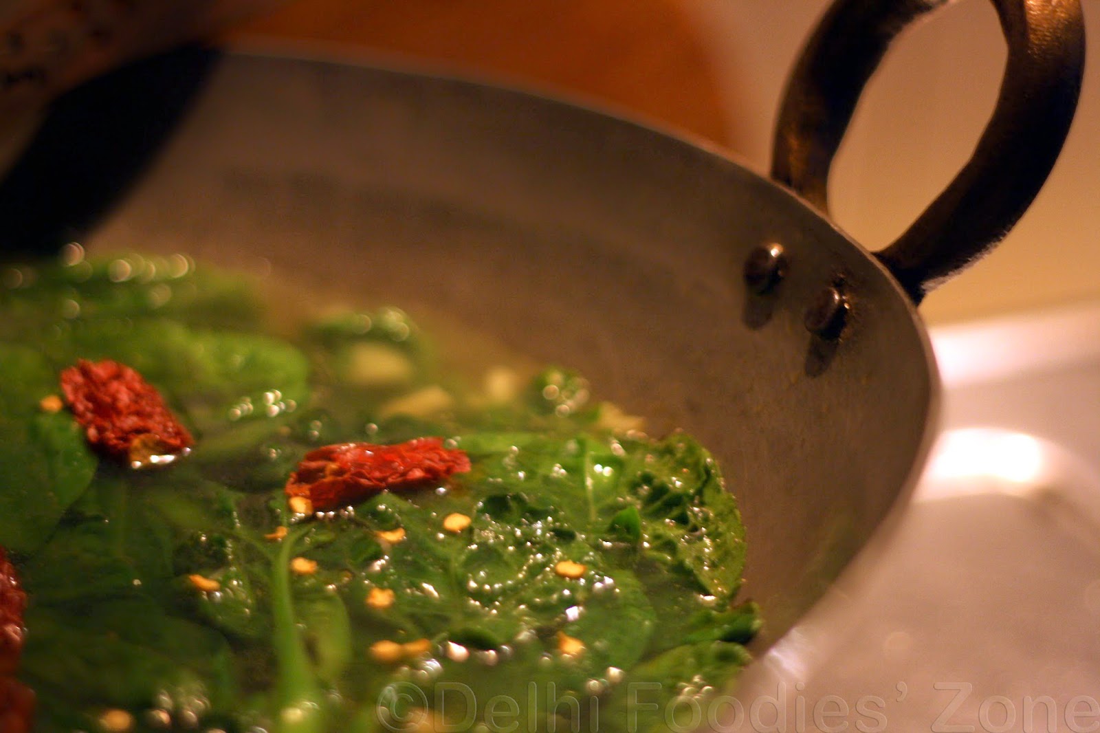 Delhi Foodies' Zone: Haak - Kashmiri greens recipe