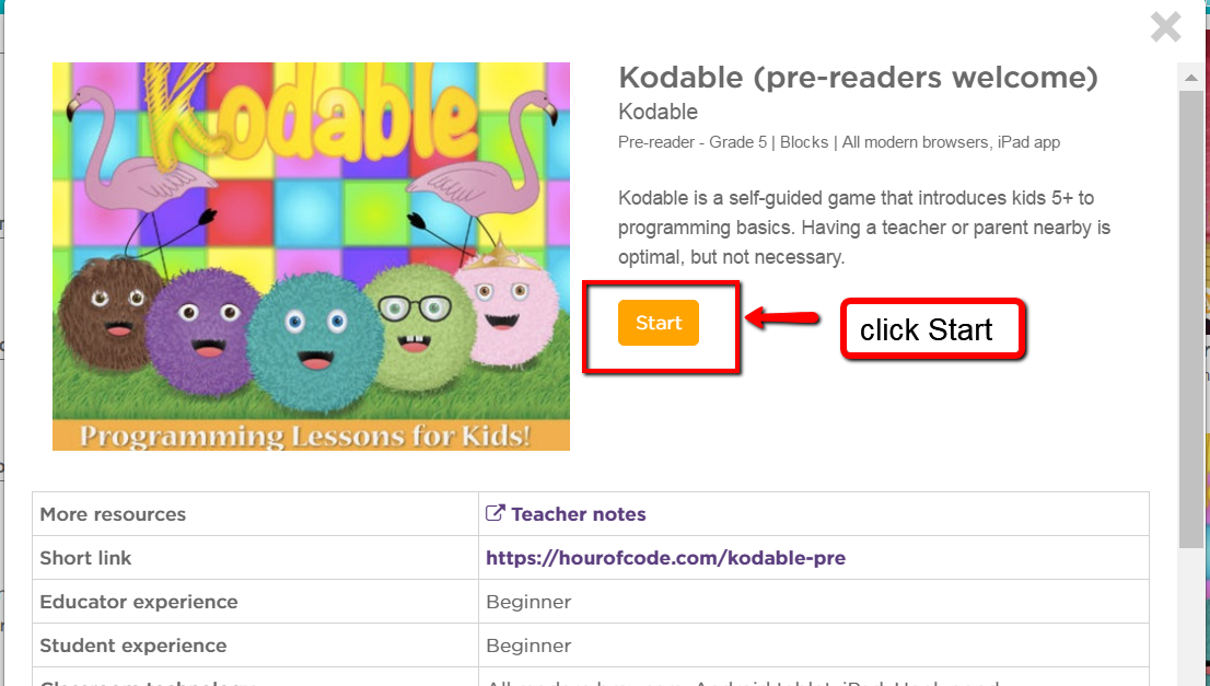 lpcomputerlab: Grade 1- The Hour of Code