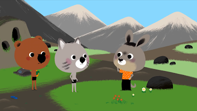 Shirtless Drawn Cartoon Boys: Mouk and Chavapa