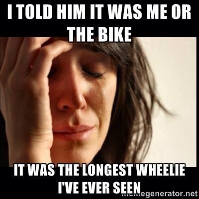 All That Spam: It Was the Longest Wheelie I've Ever Seen