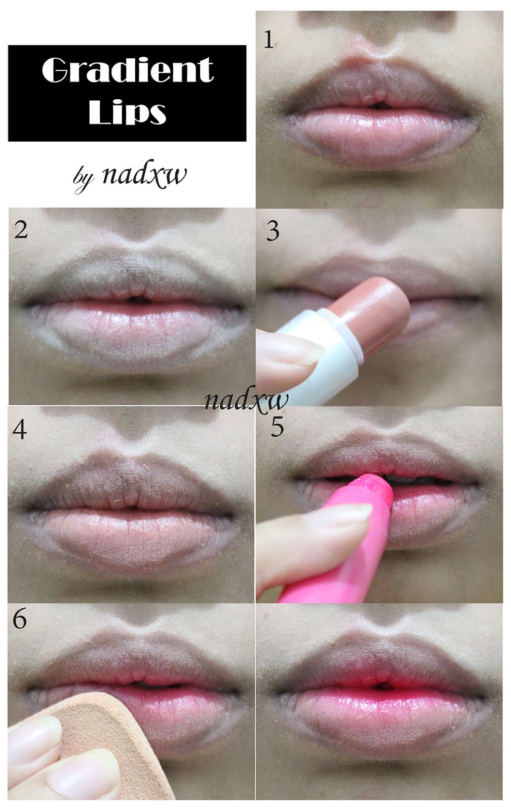 Hi I'm Nad!: Gradient Lips Makeup *Korean Makeup* #eng