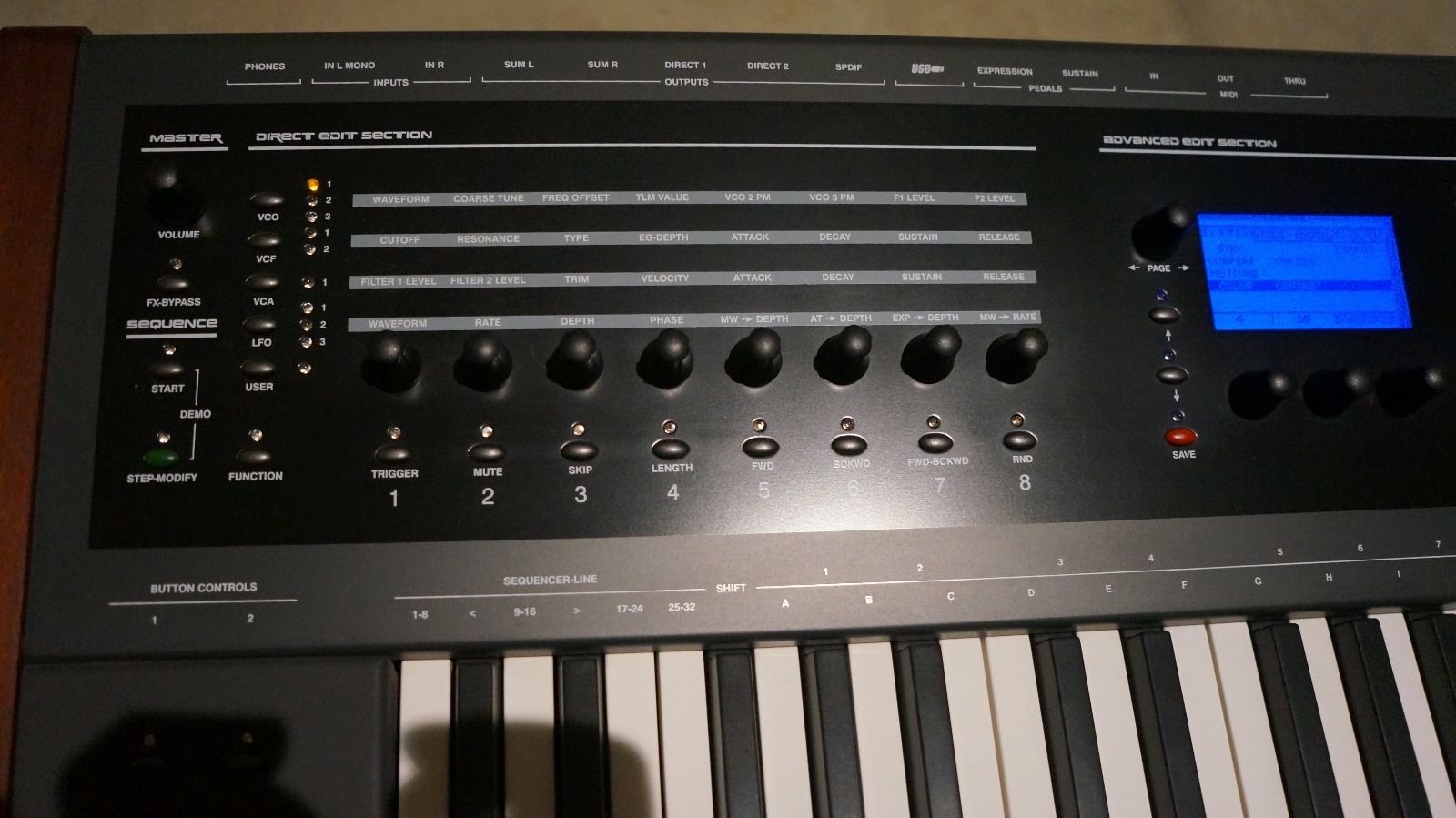 MATRIXSYNTH: Radikal Technologies Accelerator Synthesiser Keyboard SN 15102
