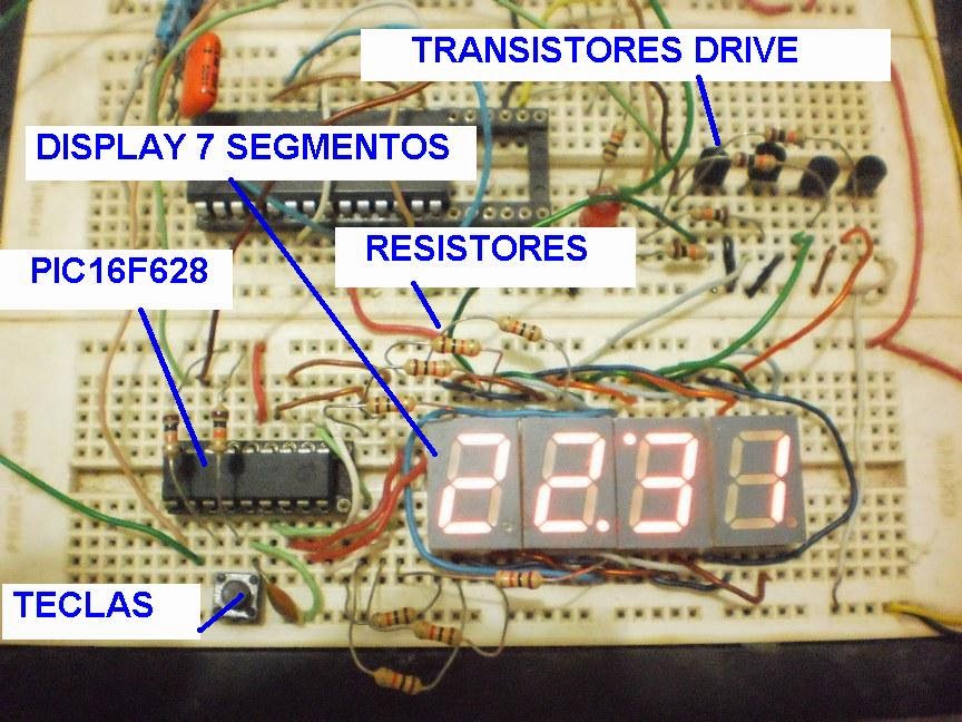 Eletrônica & Microcontroladores: Relógio Digital com PIC16F628 em Linguagem C
