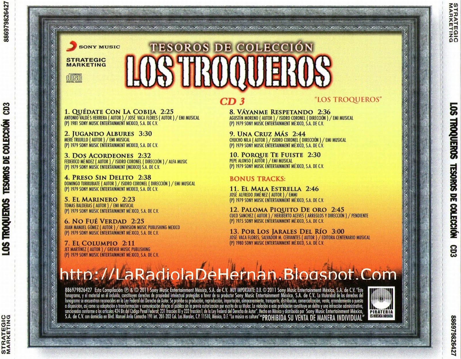 LA RADIOLA DE HERNAN: LOS TROQUEROS. TESOROS DE COLECCION. CD 3