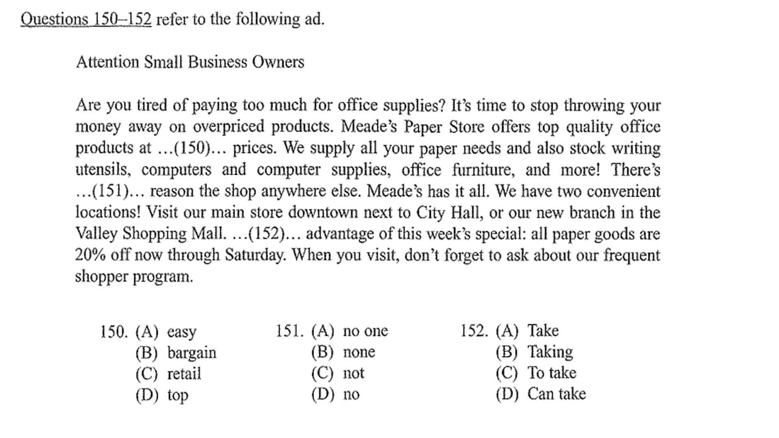 Full TOEIC Test 2 | Full Toeic Test Online Free