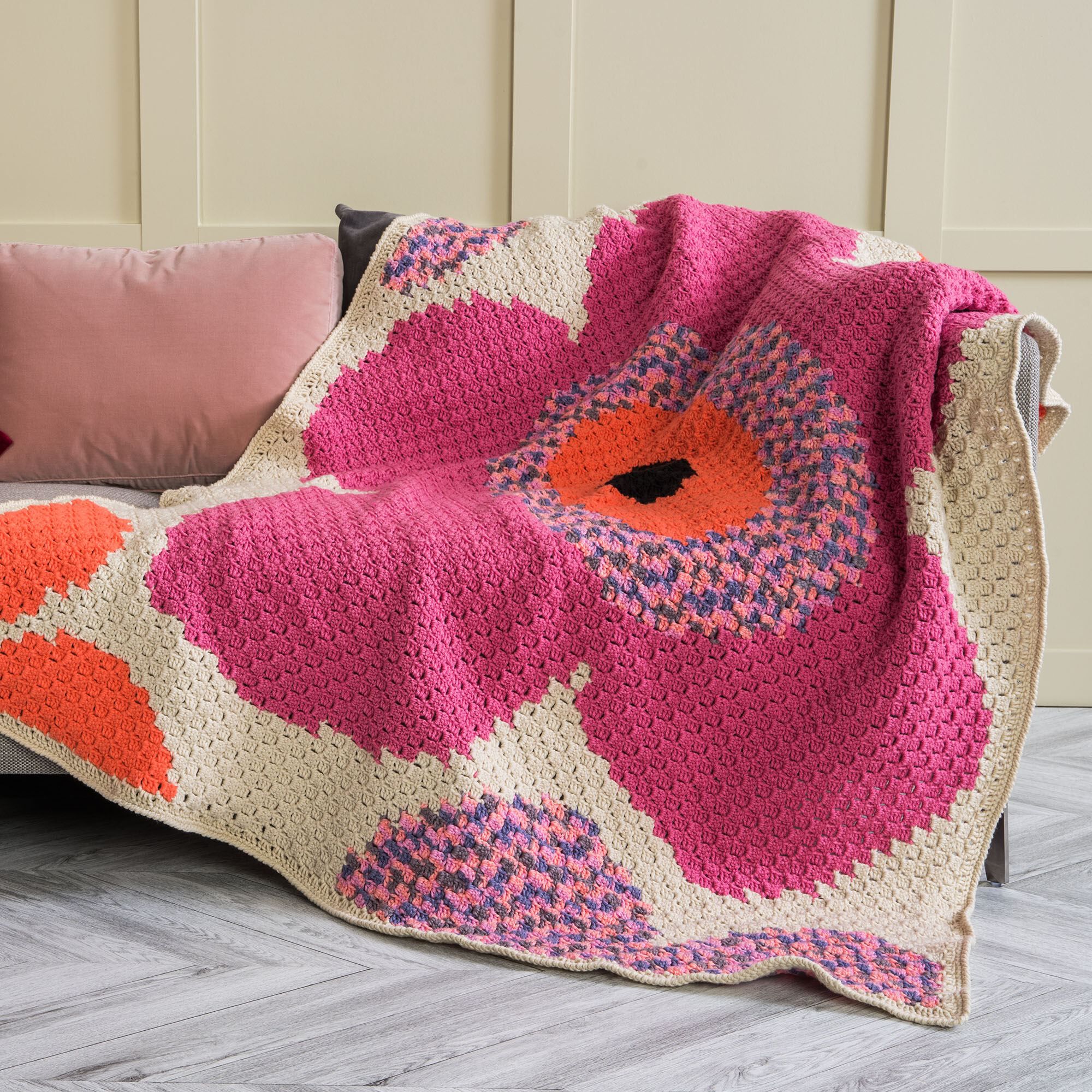 CROCHET C2C POP ART FLOWERS BLANKET - 🧵 CROCHET PATTERNS