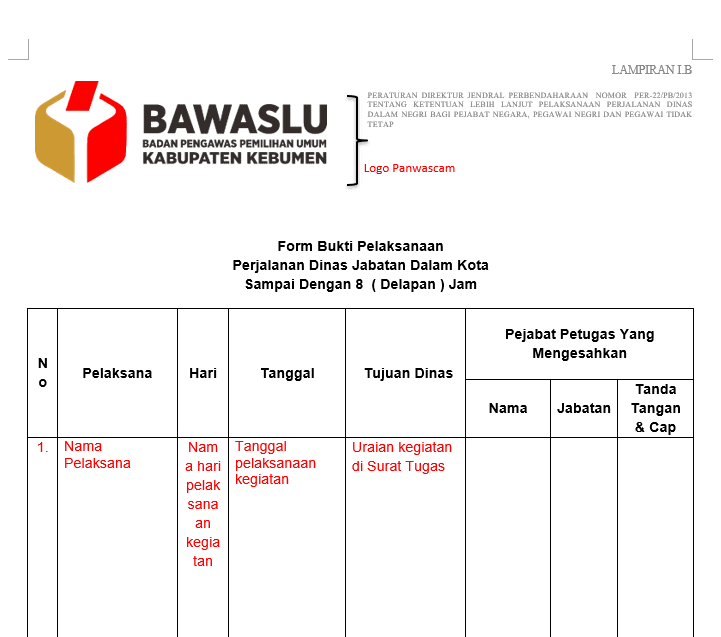 Contoh Format Nota Dinas Kecamatan Sempor Kabupaten Kebumen