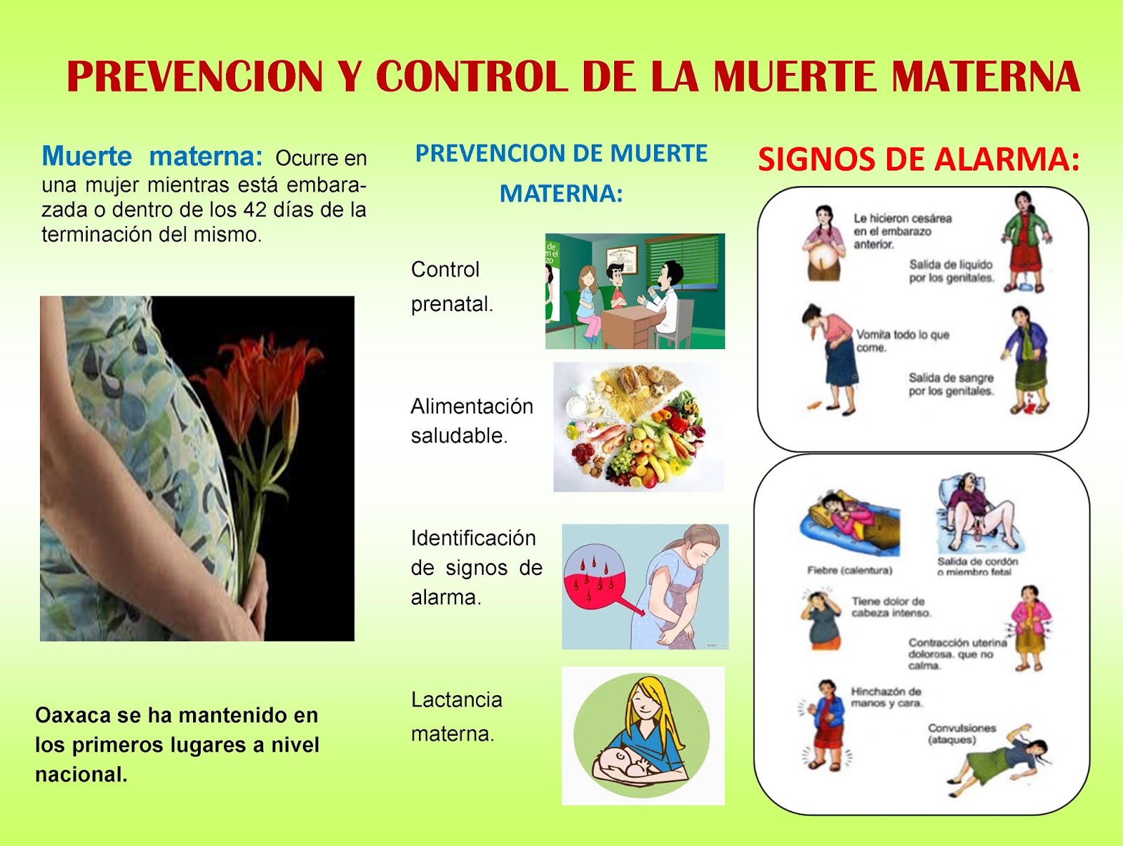 PREVENCIÓN Y CONTROL DE MUERTE MATERNA: CARTEL MUERTE MATERNA