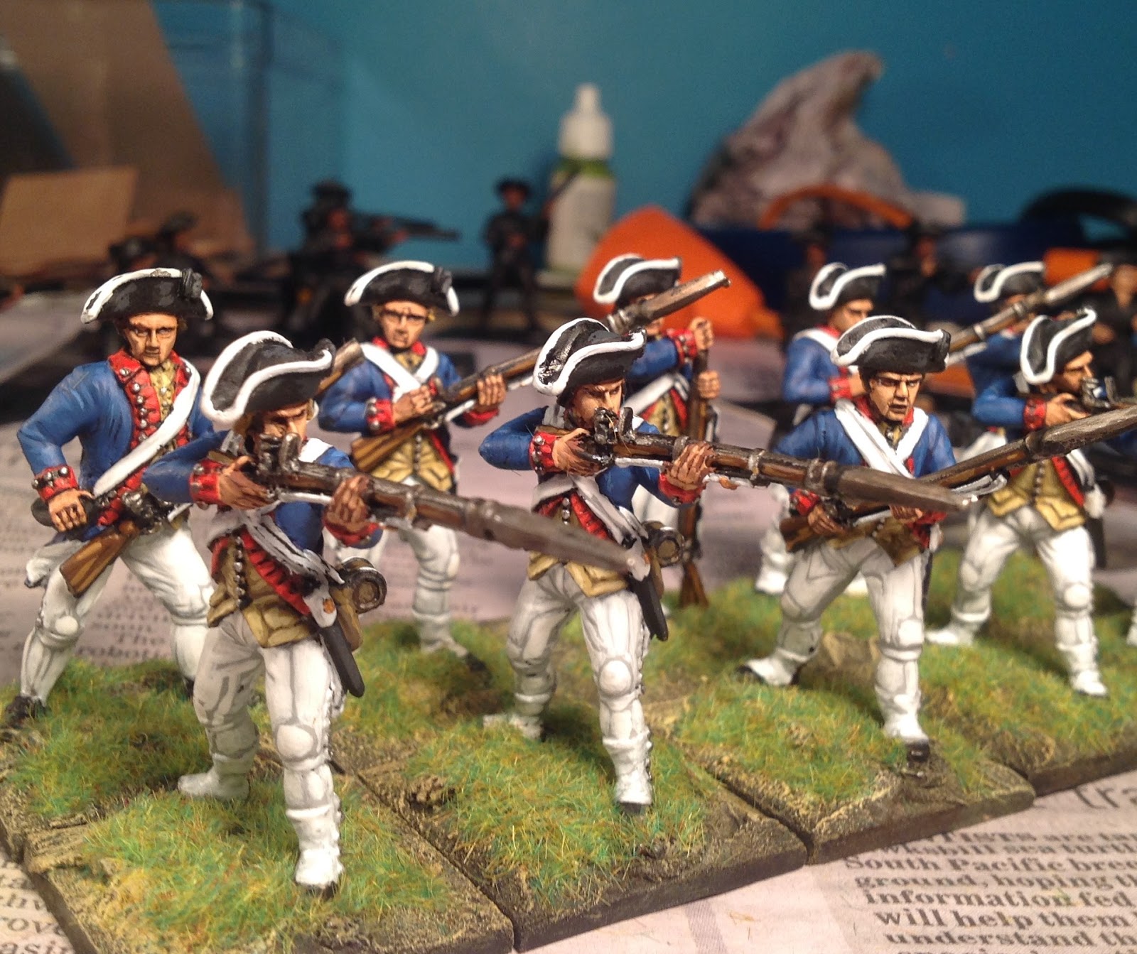 15mm paint shack: AWI 40mm Front Rank Continental Infantry finished