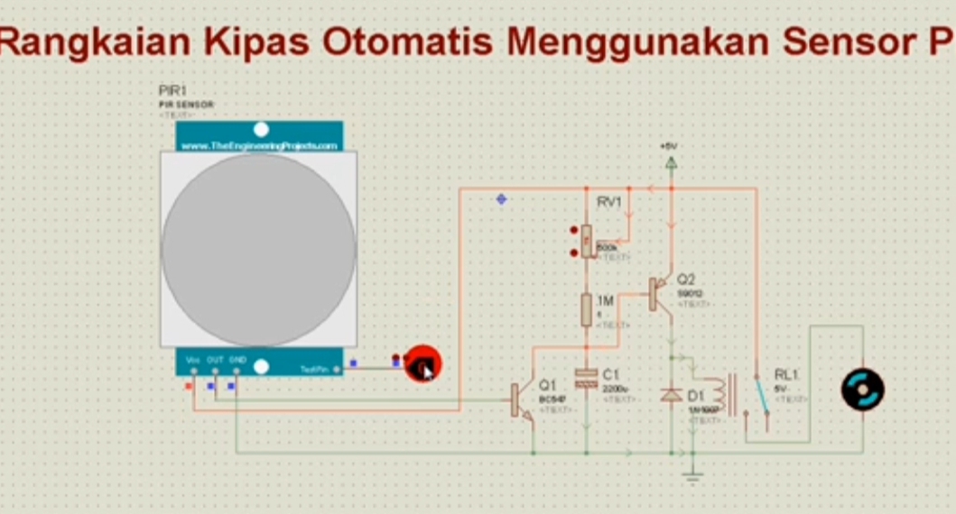 Elektronika: RANGKAIAN KIPAS OTOMATIS DENGAN SENSOR PIR