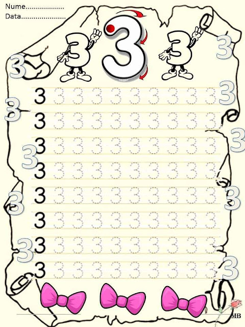 EDUCATIA CONTEAZA : CIFRE PUNCTATE - ÎNVĂȚĂMÂNT PREȘCOLAR - SCRIEREA ...