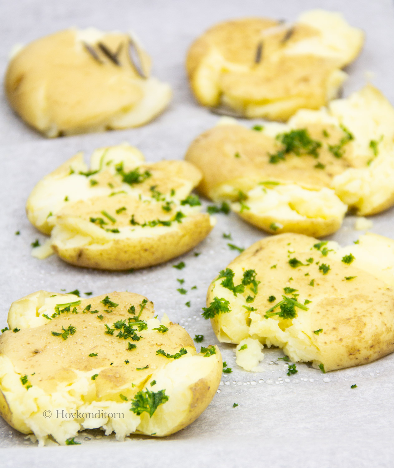 Crushed Potatoes with Herbs