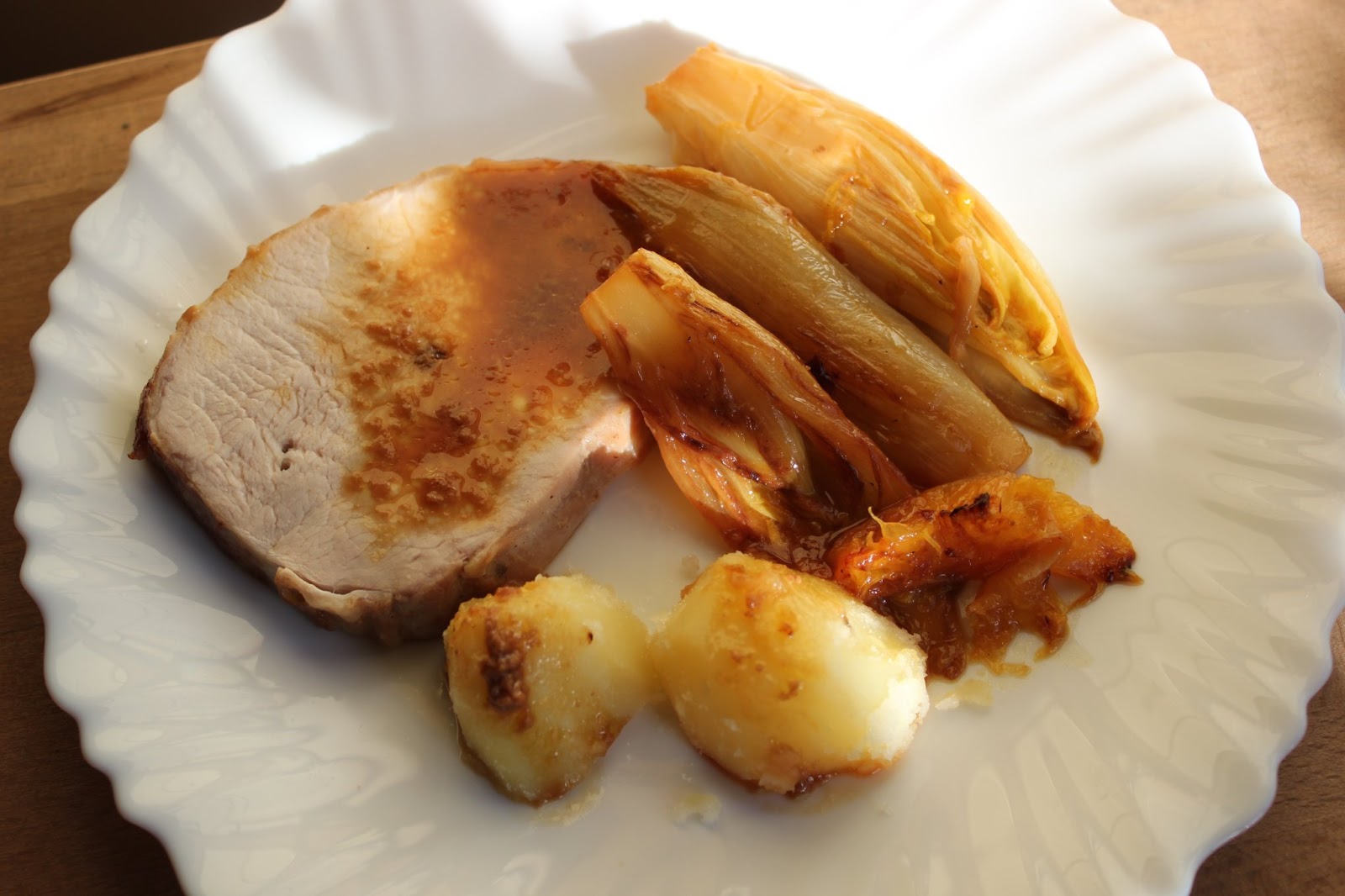 Jessy's Kitchen: Rôti à la broche et chicons à l'orange