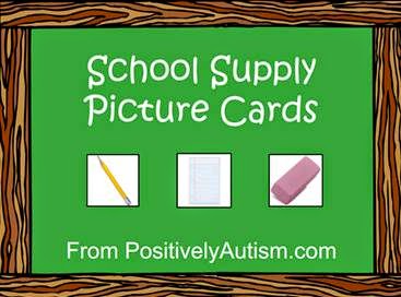 Positively Autism: School Supply Picture Cards
