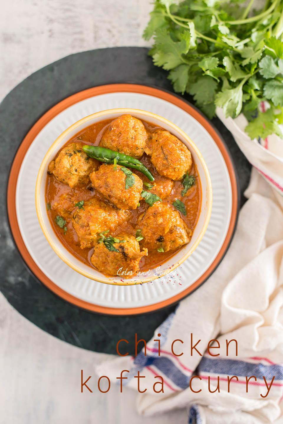 Color and Spices: Chicken kofta curry...