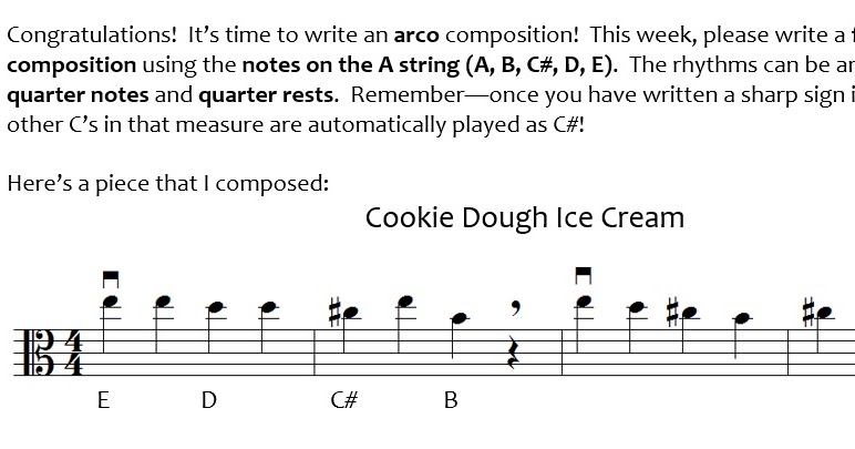 Teaching Elementary Orchestra : Composition #3--Arco A-string Notes