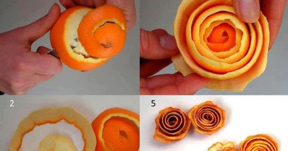 DIY Flowers from Orange Peels From Live Love fruit ...