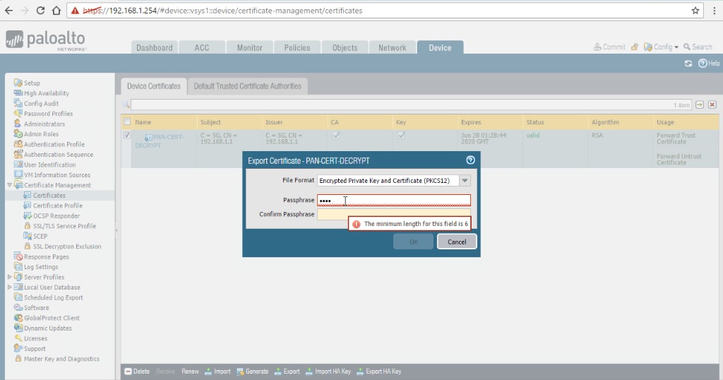 My Cybersecurity Journal: Palo Alto Networks Firewall SSL (TLS) Decryption