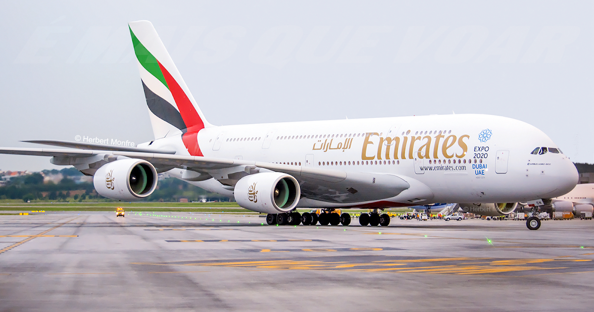 Emirates realizará voos diário com o A380 para São Paulo - É MAIS QUE VOAR